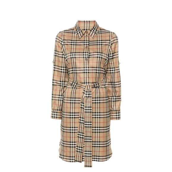 Burberry | Dresses | Burberry Vintage Check Pattern Shirt Dress New Size 2 | Poshmark